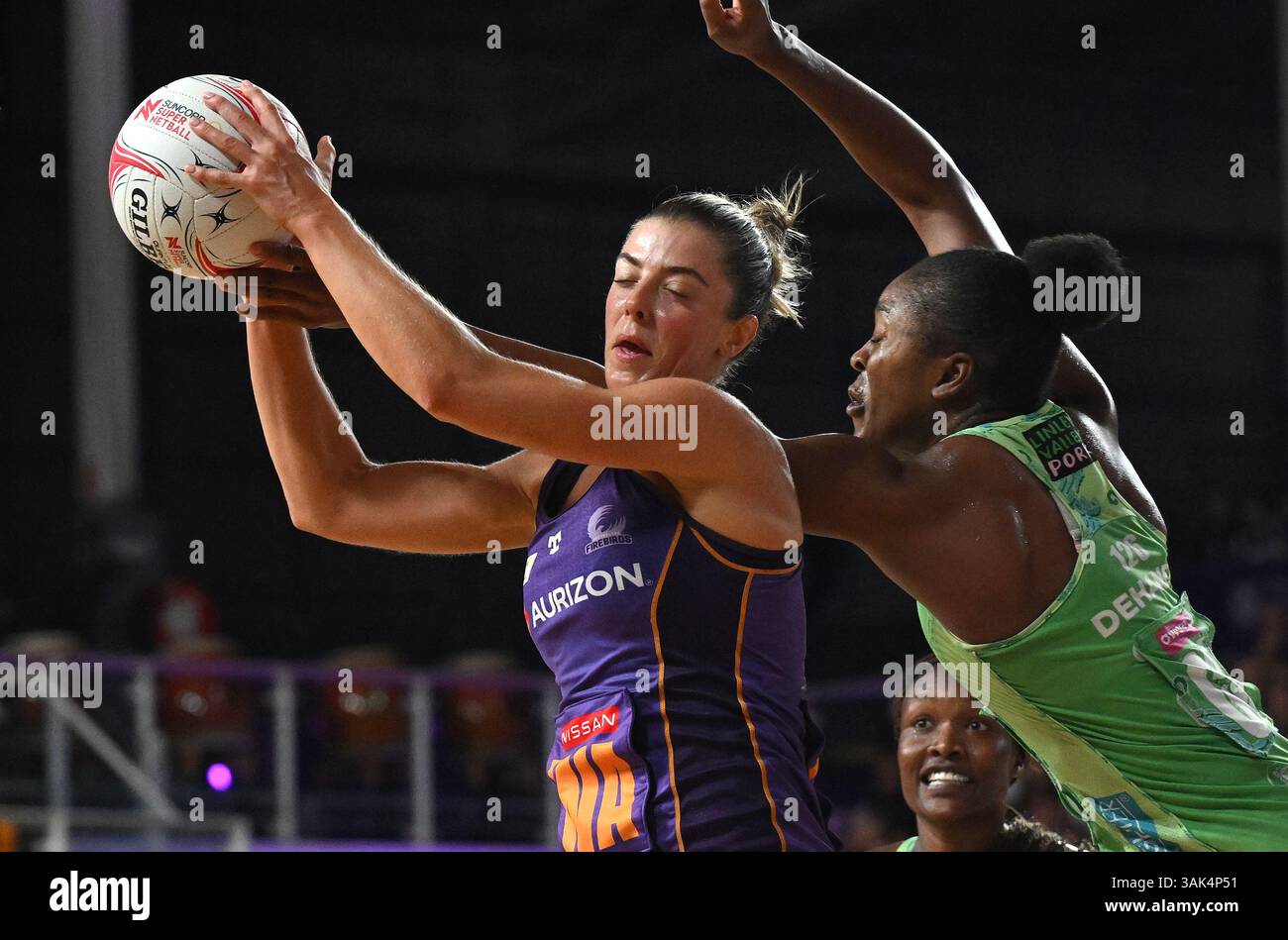 Brisbane, Australia. 12th Apr, 2025. Lara Dunkley of the Firebirds ...
