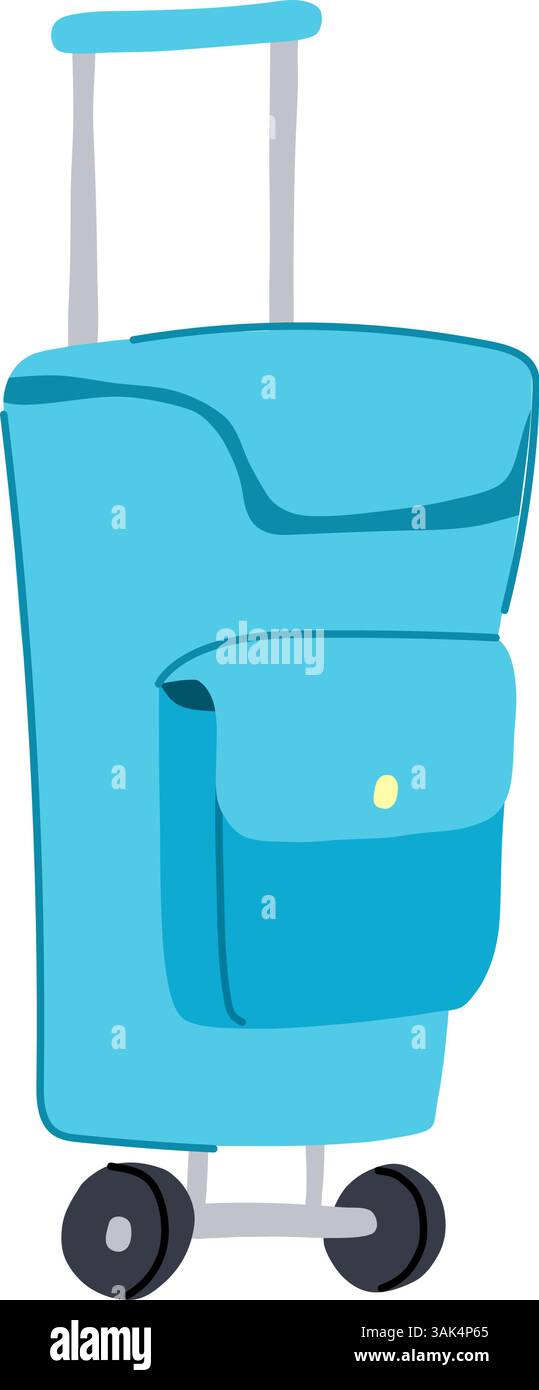 suitcase trolley bag cartoon vector illustration Stock Vector Image ...