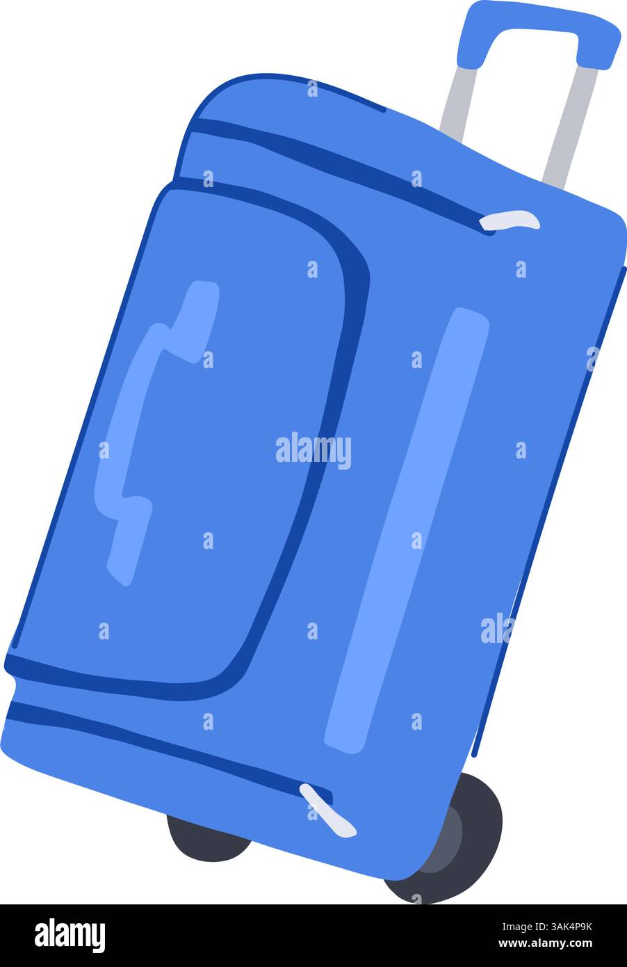 spinner trolley bag cartoon vector illustration Stock Vector Image ...