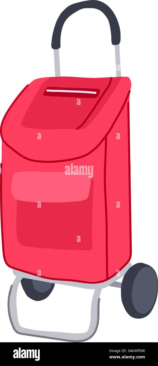 lightweight trolley bag cartoon vector illustration Stock Vector Image ...