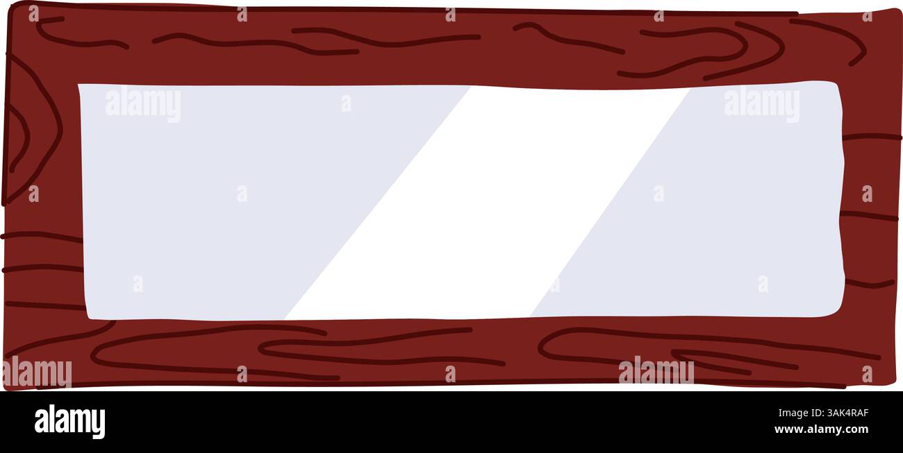 accent wall mirror cartoon vector illustration Stock Vector Image & Art ...