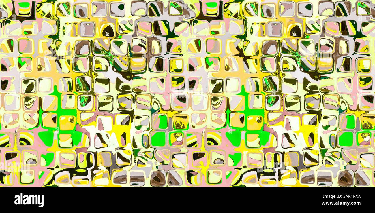 Abstract blotched random mosaic shape square seamless border pattern ...