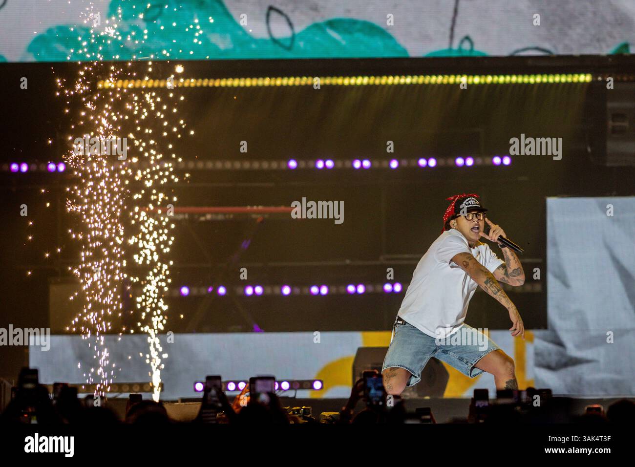 Singer Beéle performs at LOS40 Primavera Pop 2025, at the Movistar ...