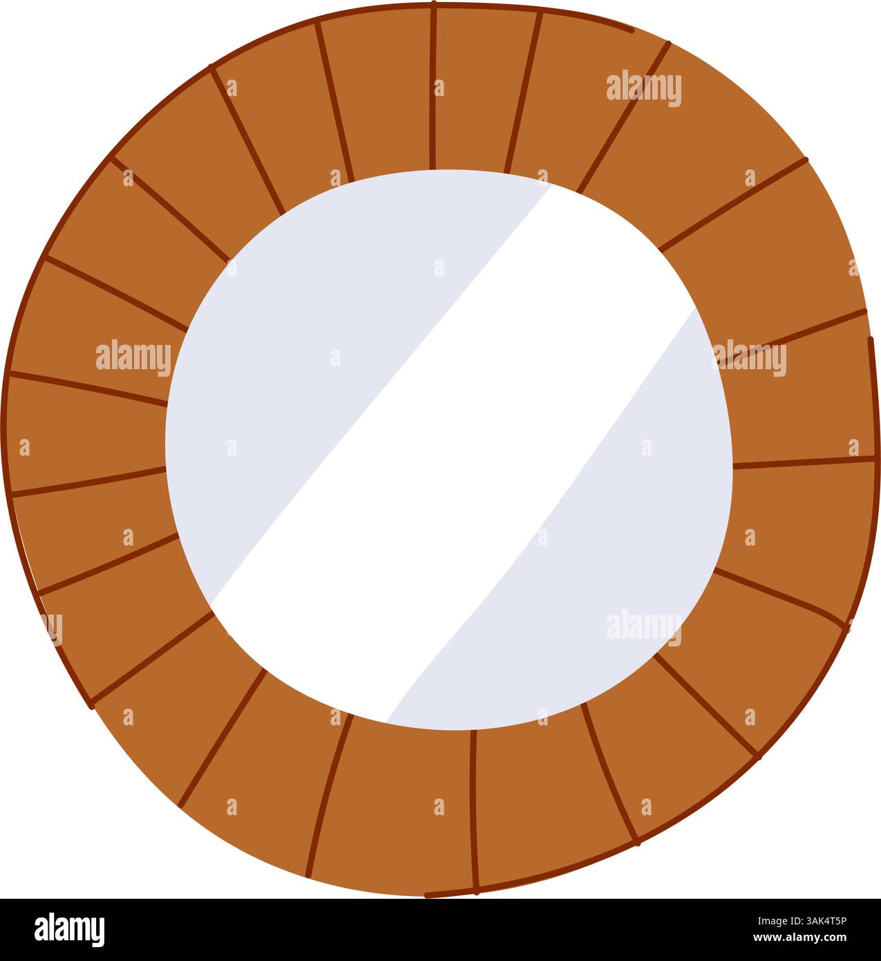 round wall mirror cartoon vector illustration Stock Vector Image & Art ...