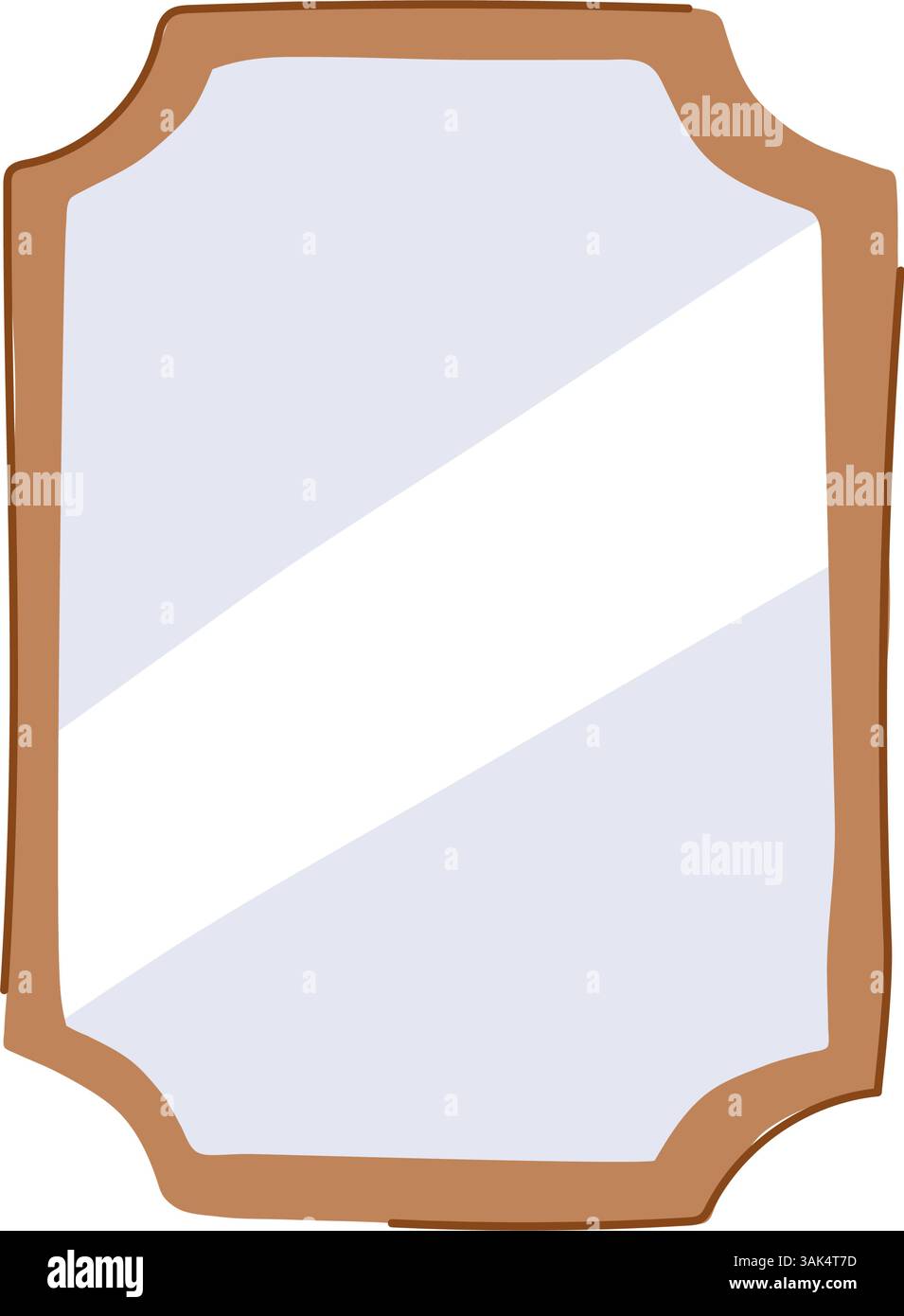 frameless wall mirror cartoon vector illustration Stock Vector Image ...