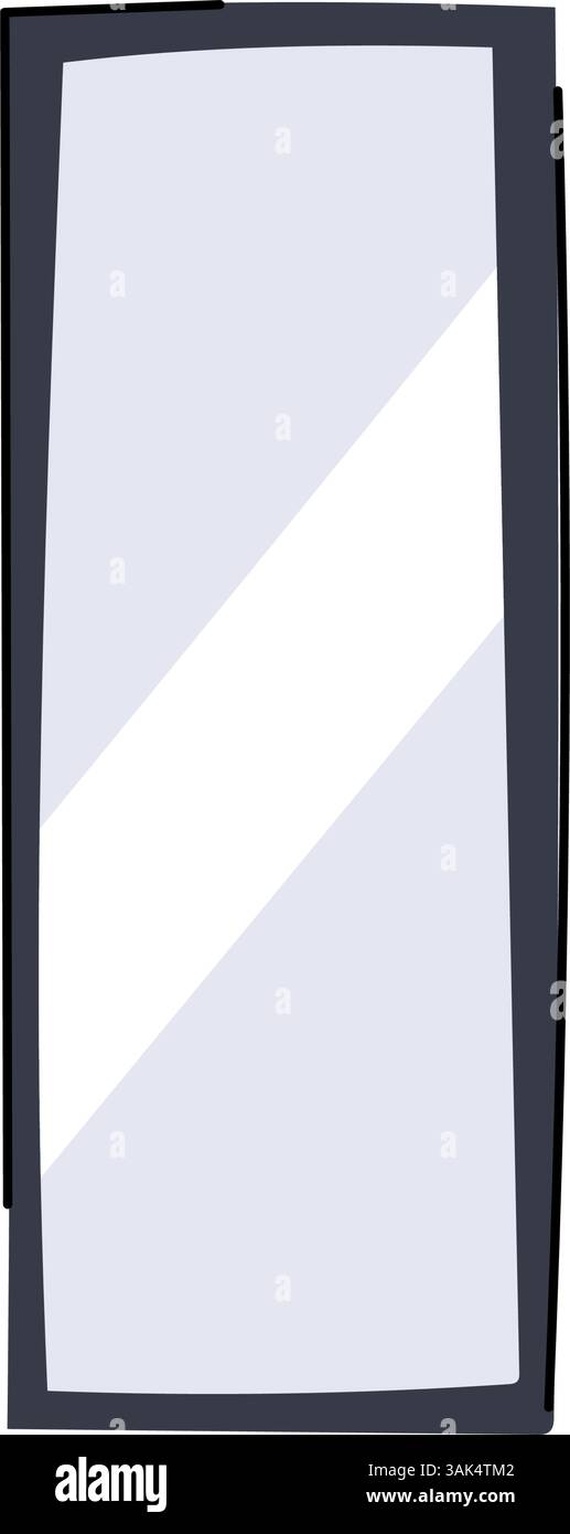 beveled wall mirror cartoon vector illustration Stock Vector Image ...