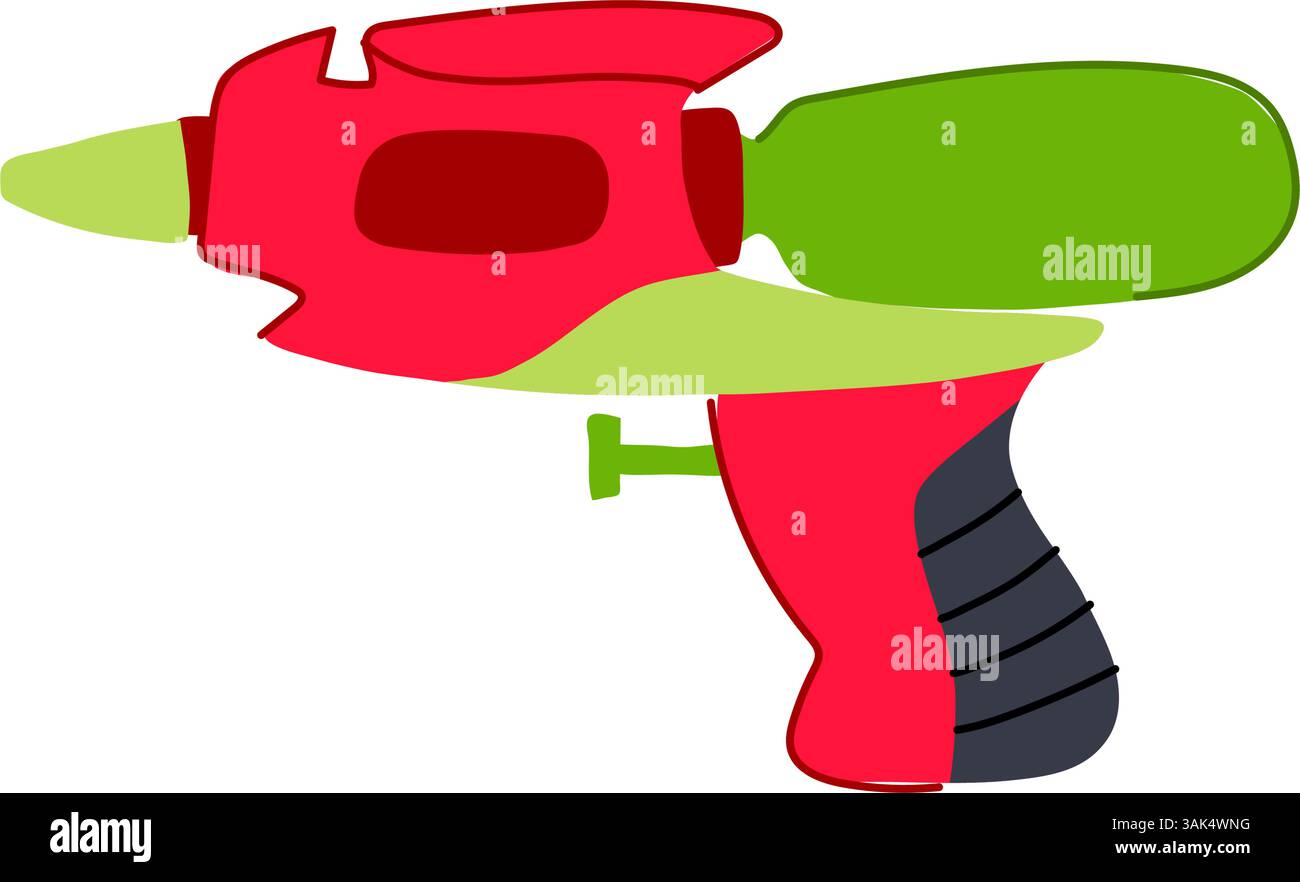 nozzle water gun toy cartoon vector illustration Stock Vector Image ...