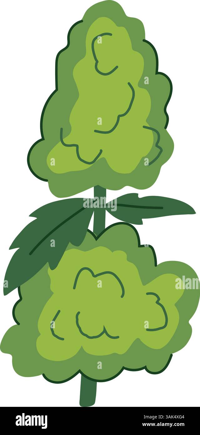 marijuana weed bud cartoon vector illustration Stock Vector Image & Art ...