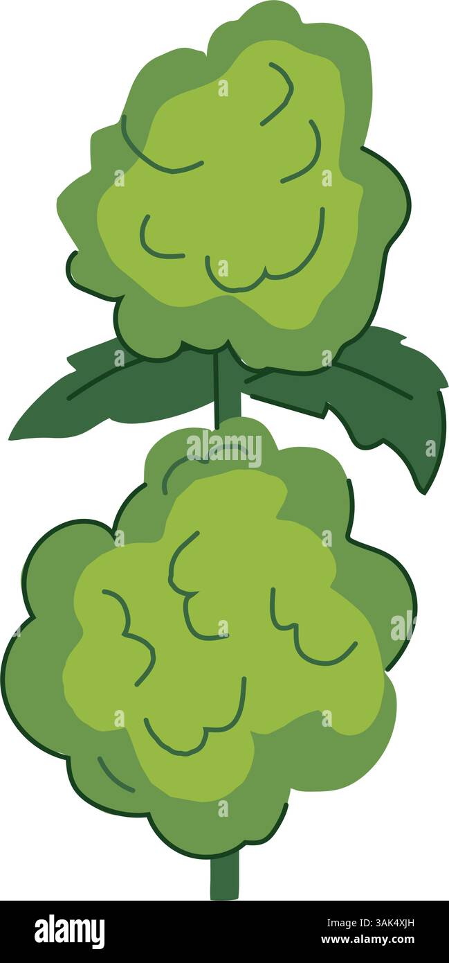 hemp weed bud cartoon vector illustration Stock Vector Image & Art - Alamy