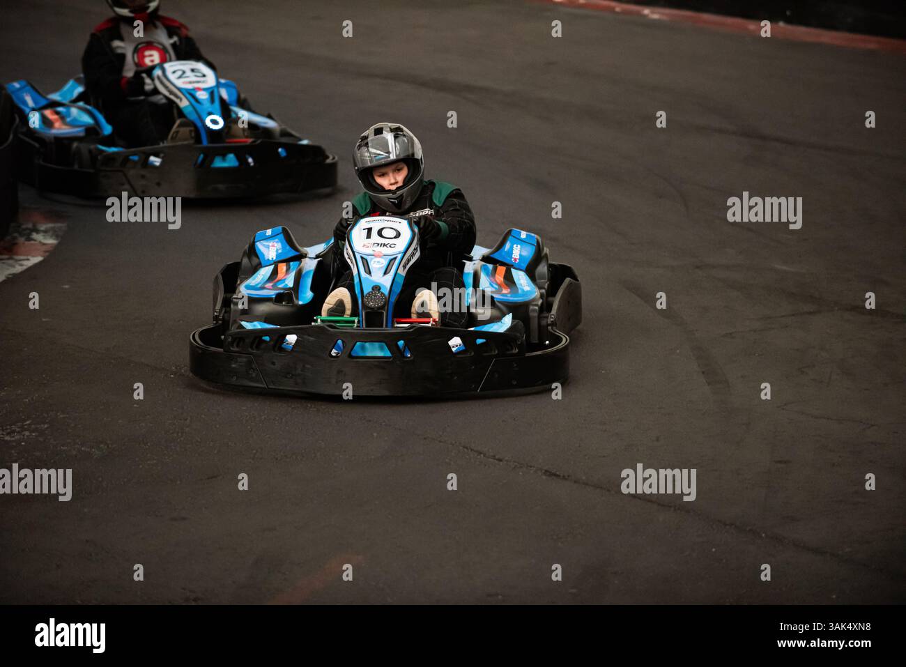 Go Karts racing at the Team-Sport go-karting track in Warrington ...