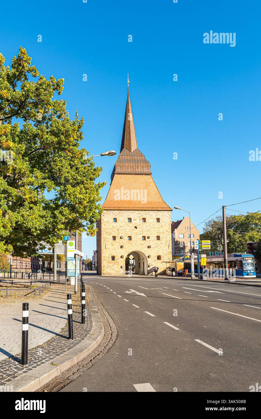 View Of The Steintor In The Hanseatic City Of Rostock In The Fall Stock ...