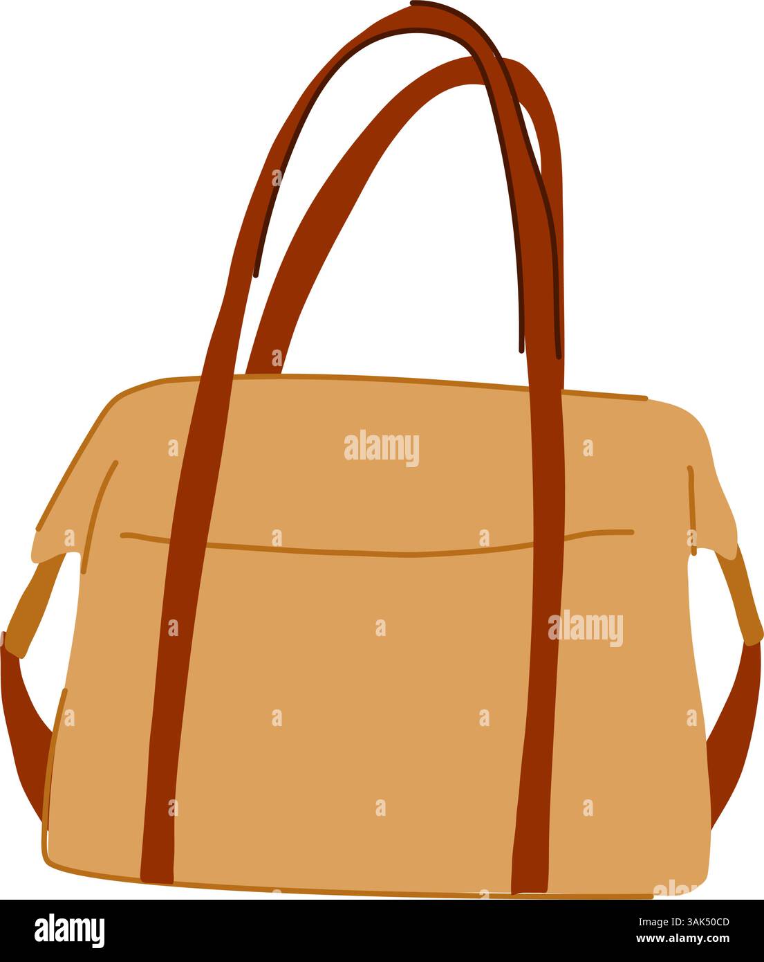 duffel weekender bag cartoon vector illustration Stock Vector Image ...