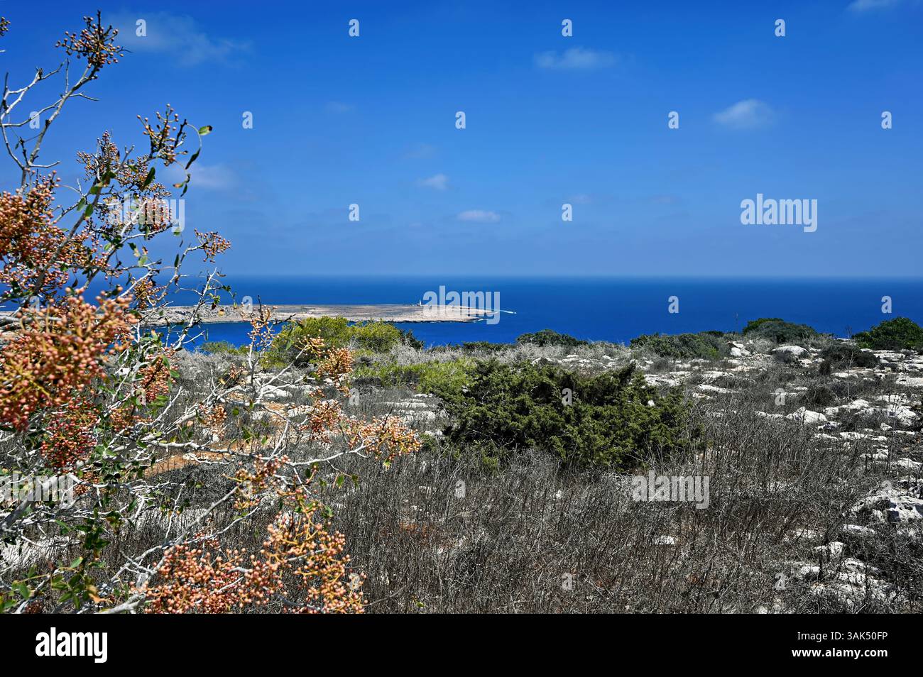 Cape Greco Peninsula With Lighthouse Cyprus Stock Photo - Alamy