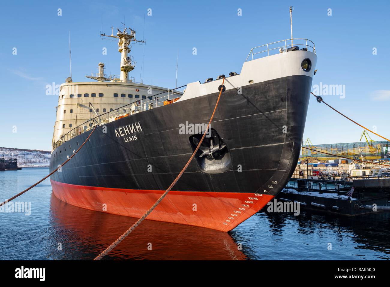MURMANSK, RUSSIA - MARCH 11, 2025: The first nuclear icebreaker "Lenin ...