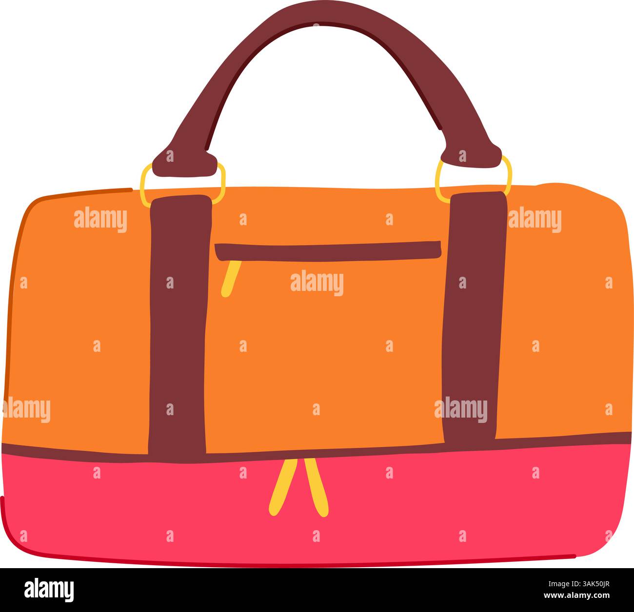 carryall weekender bag cartoon vector illustration Stock Vector Image ...