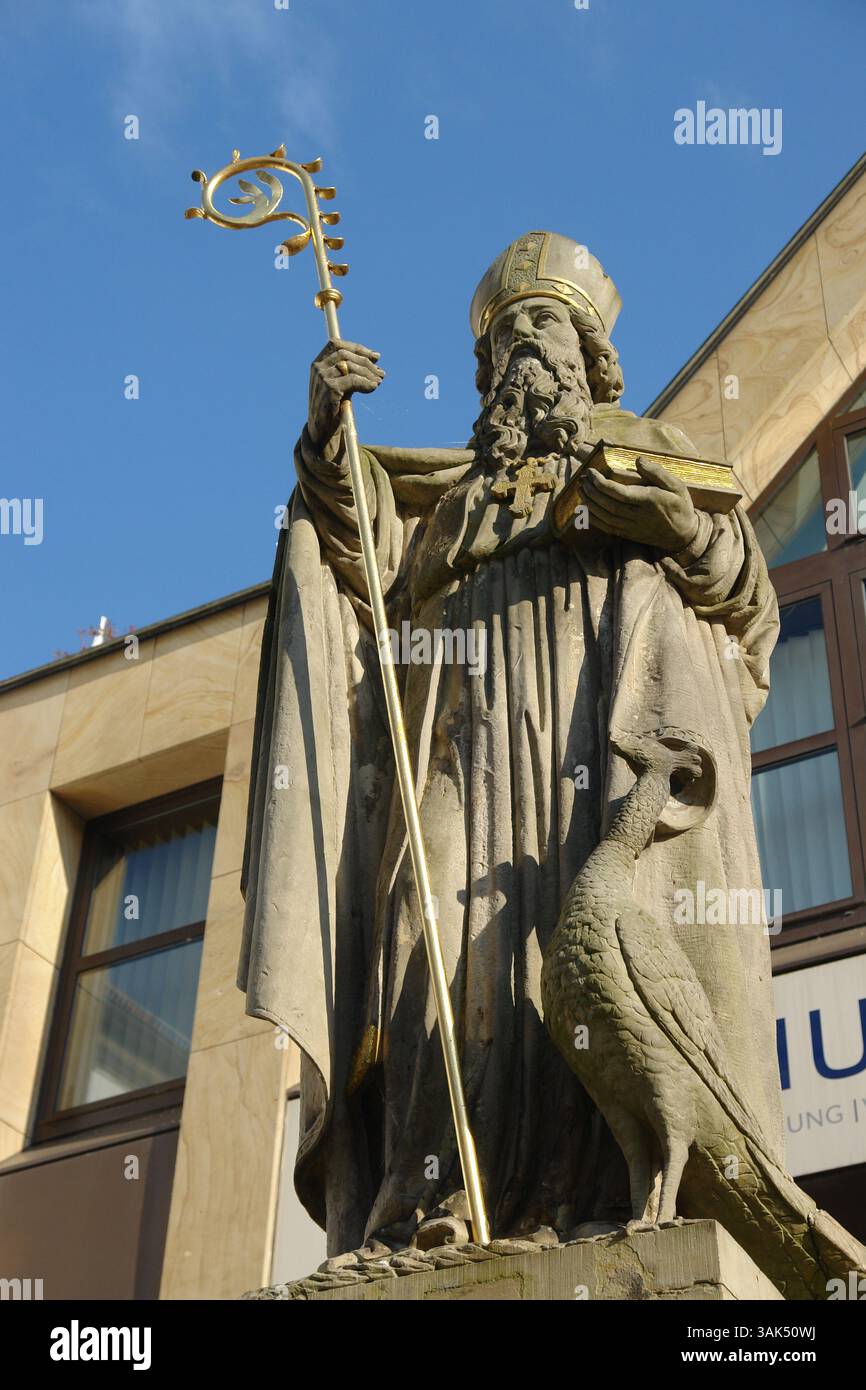 Statue Of St. Boniface, Paderborn,Germany Stock Photo - Alamy