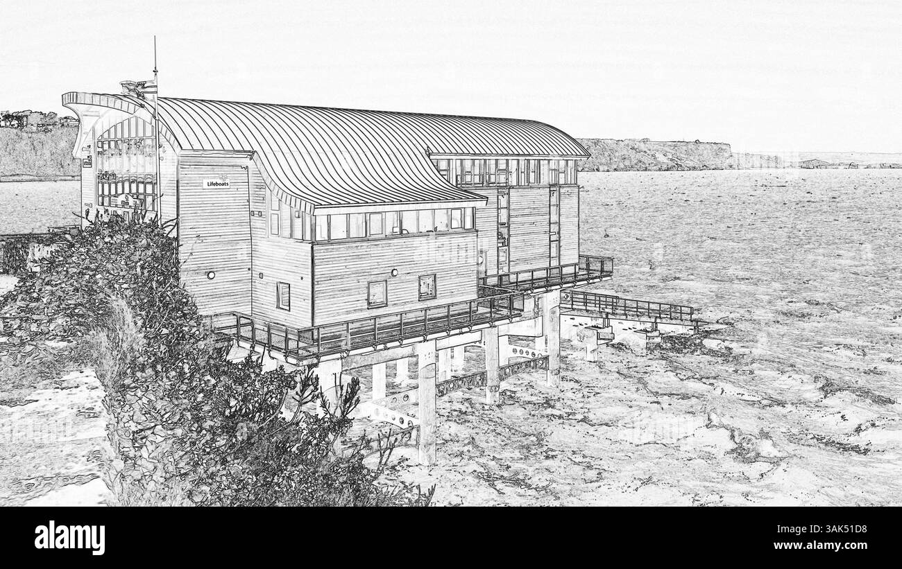 Tenby’s Tamar class all-weather lifeboat is housed inside a modern ...