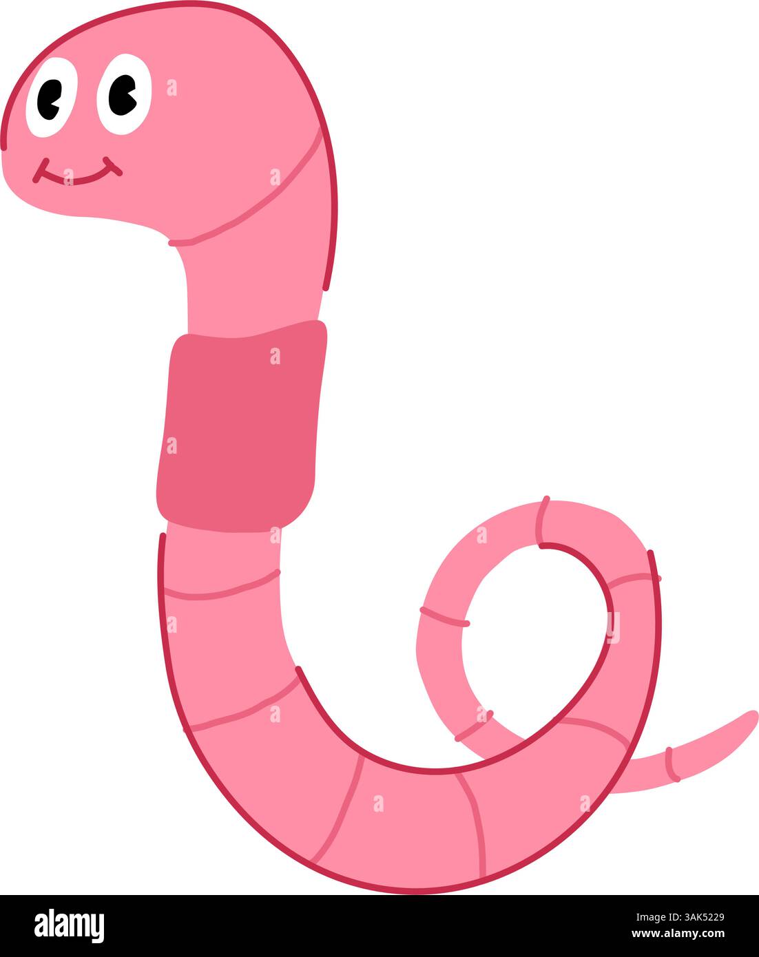 character worm cartoon cartoon vector illustration Stock Vector Image ...