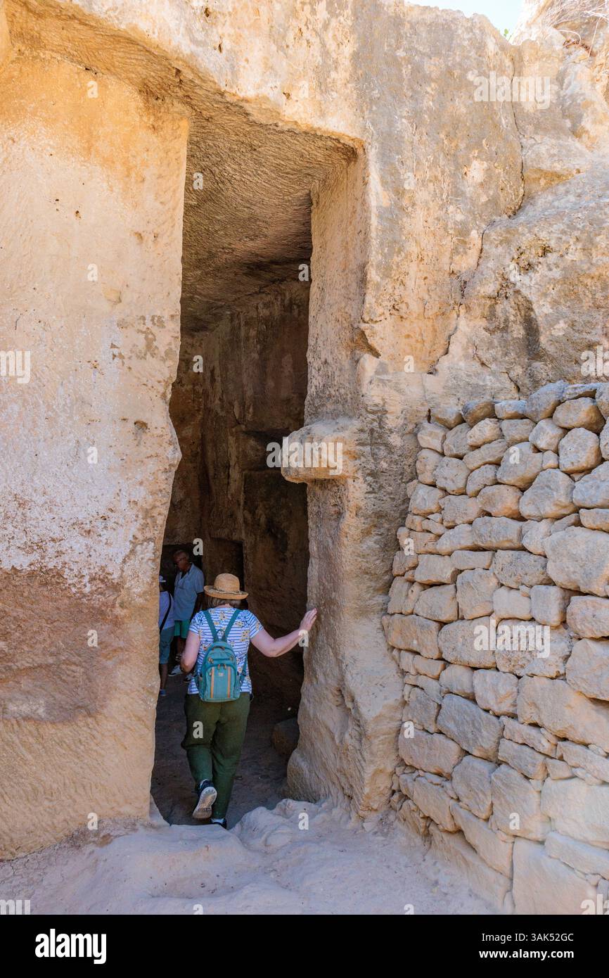 The Tombs of the Kings, Paphos [Pafos] Greek Cyprus: a series of lavish ...