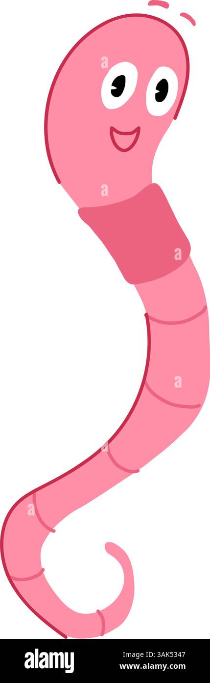 show worm cartoon cartoon vector illustration Stock Vector Image & Art ...