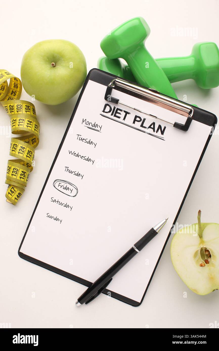 Making a meal plan for several days. Concept of healthy lifestyle ...