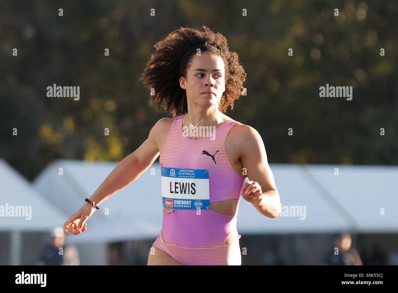 Perth, Australia. 12th Apr, 2025. Torrie Lewis of Queensland competes ...