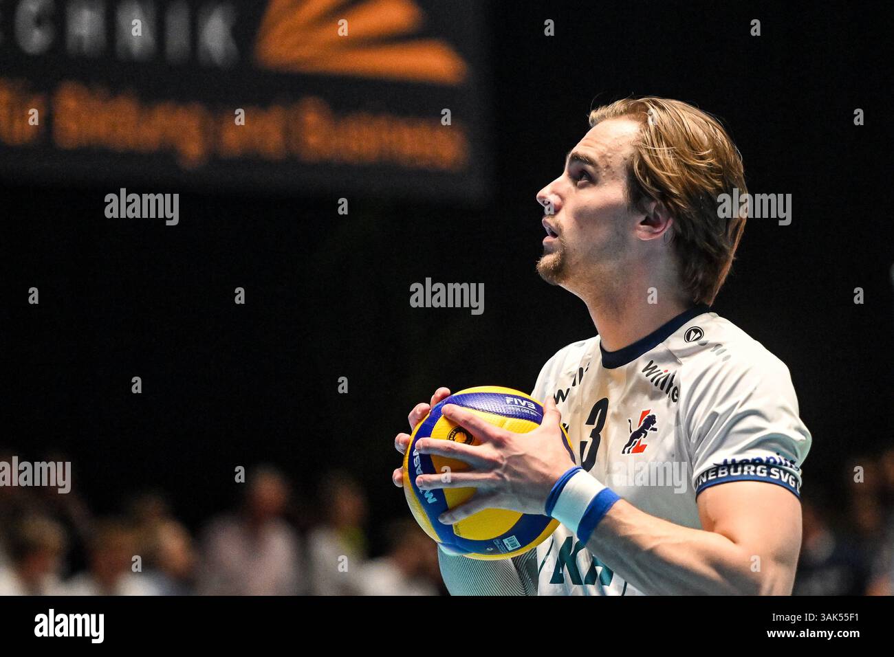 09.04.2025, Spacetech Arena, Friedrichshafen, GER, VBL, VfB Friedrichshafen vs SVG L?neburg, im ...