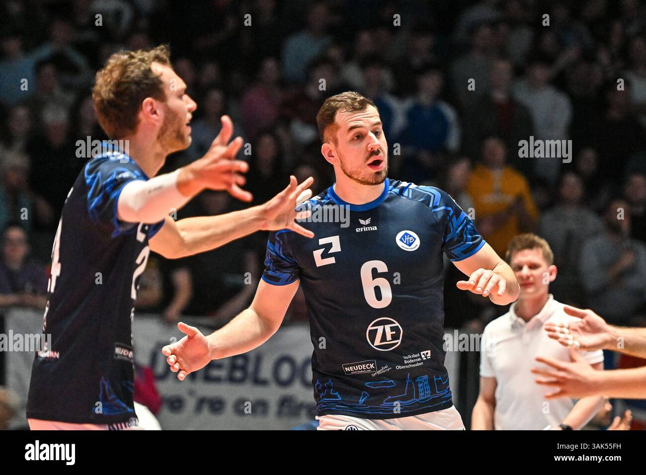 09.04.2025, Spacetech Arena, Friedrichshafen, GER, VBL, VfB ...