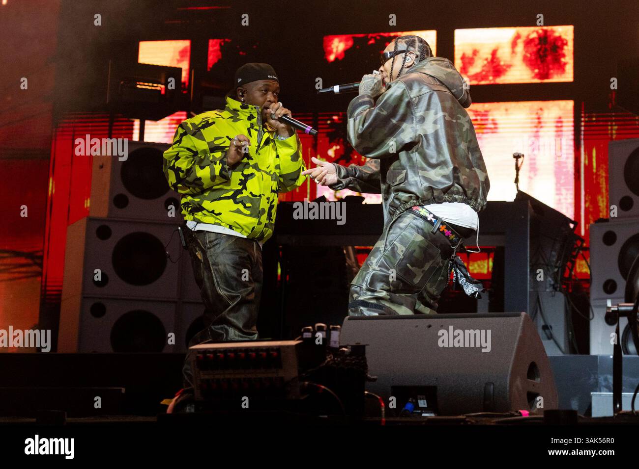 Mustard, left, and Tyga perform during the first weekend of the ...