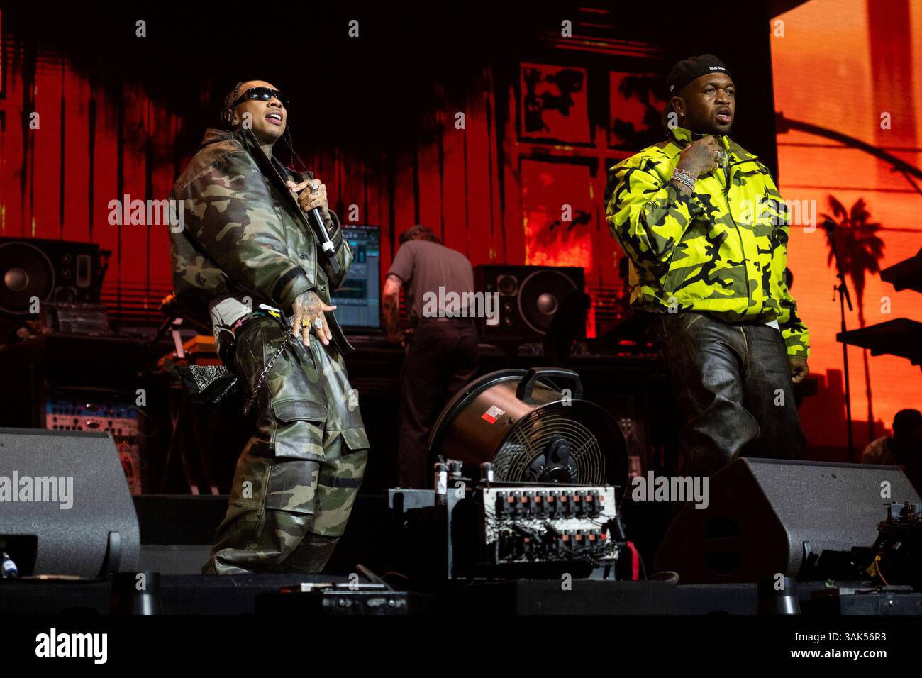 Tyga, left, and Mustard perform during the first weekend of the ...