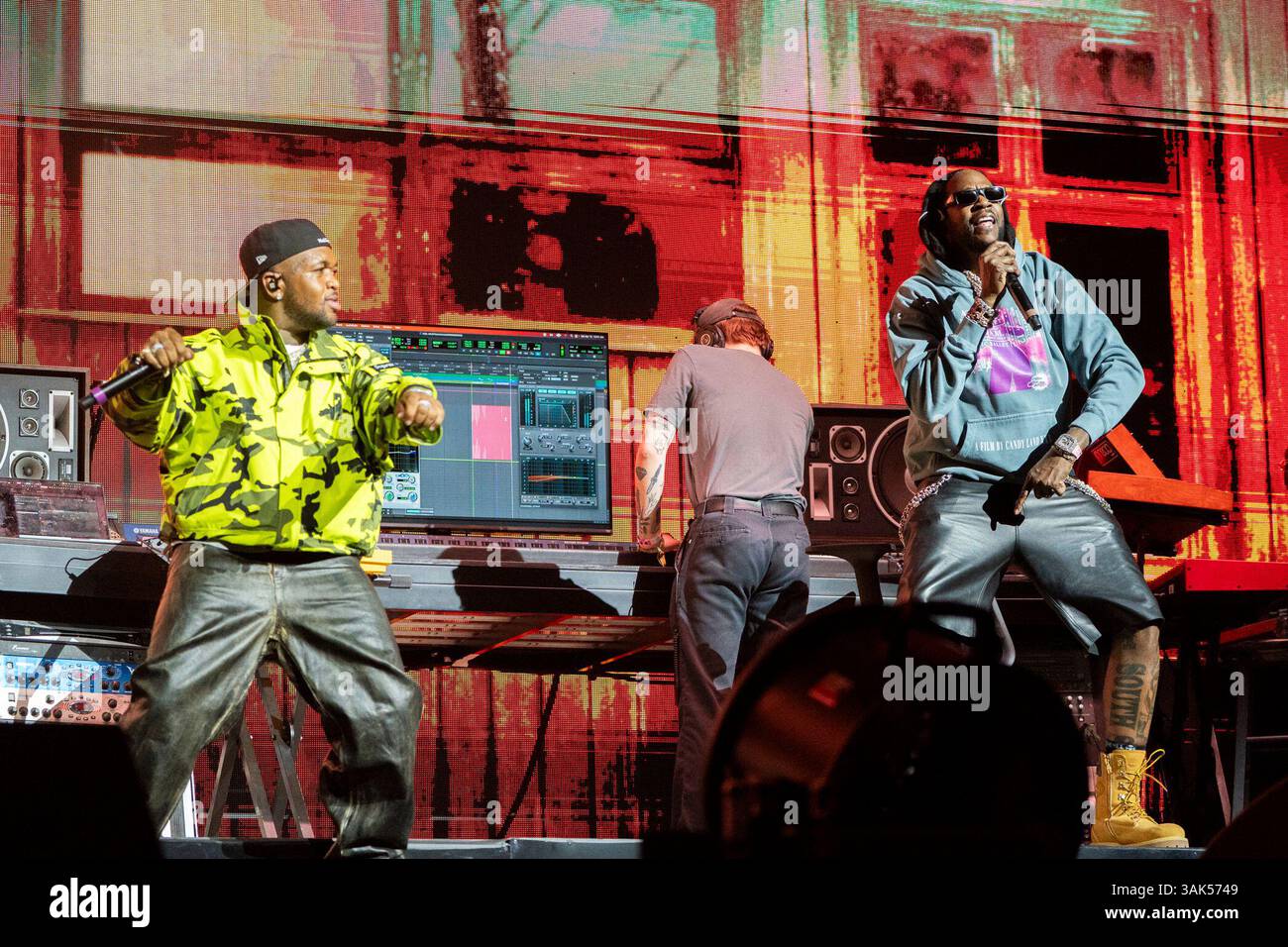 Mustard, left, and 2 Chainz perform during the first weekend of the ...