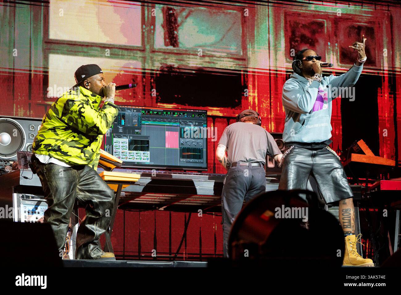 Mustard, left, and 2 Chainz perform during the first weekend of the ...