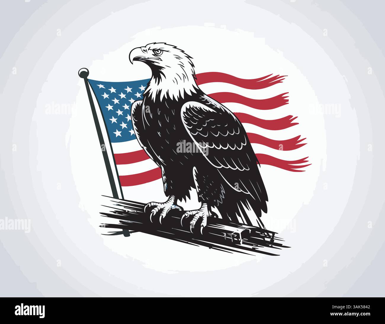Patriotic emblem eagle stars stripes Stock Vector Images - Alamy