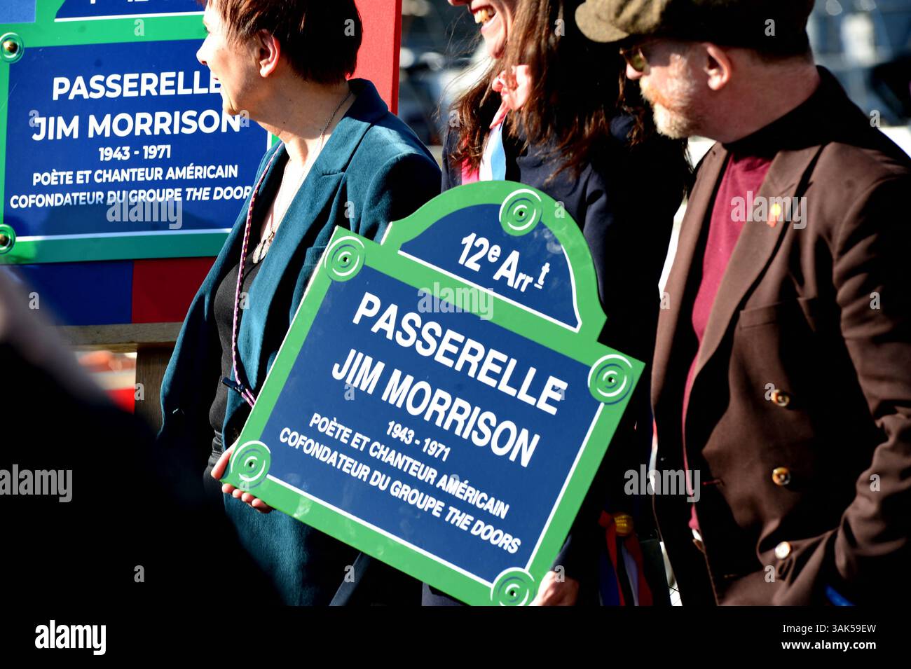 Paris, France. 11th Apr, 2025. Inauguration of the Jim Morrison ...