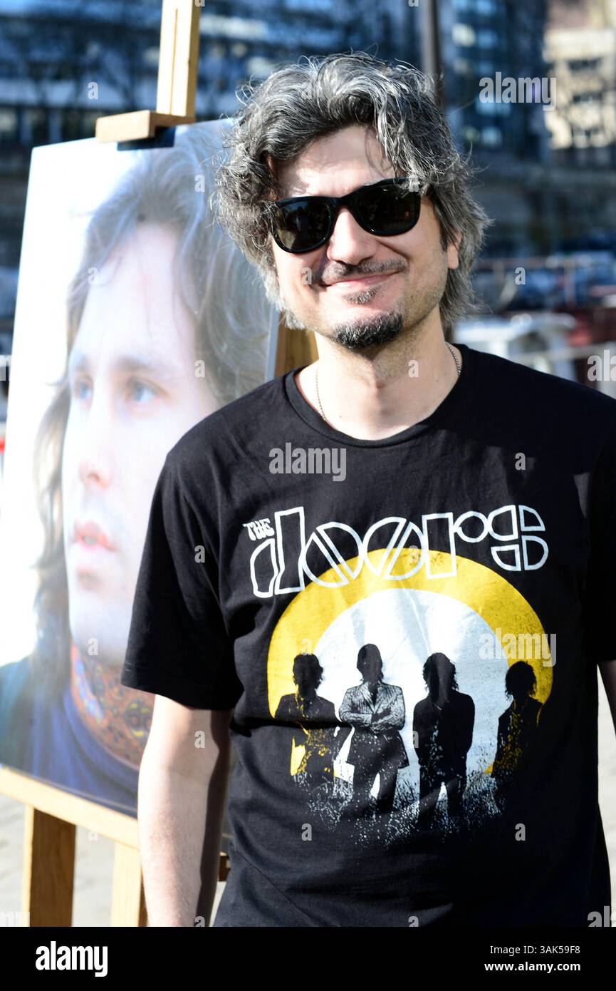 Inauguration of the Jim Morrison footbridge of the group the Doors by ...