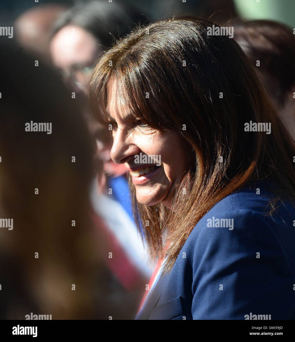 Paris, France. 11th Apr, 2025. Anne Hidalgo, mayor of Paris during ...