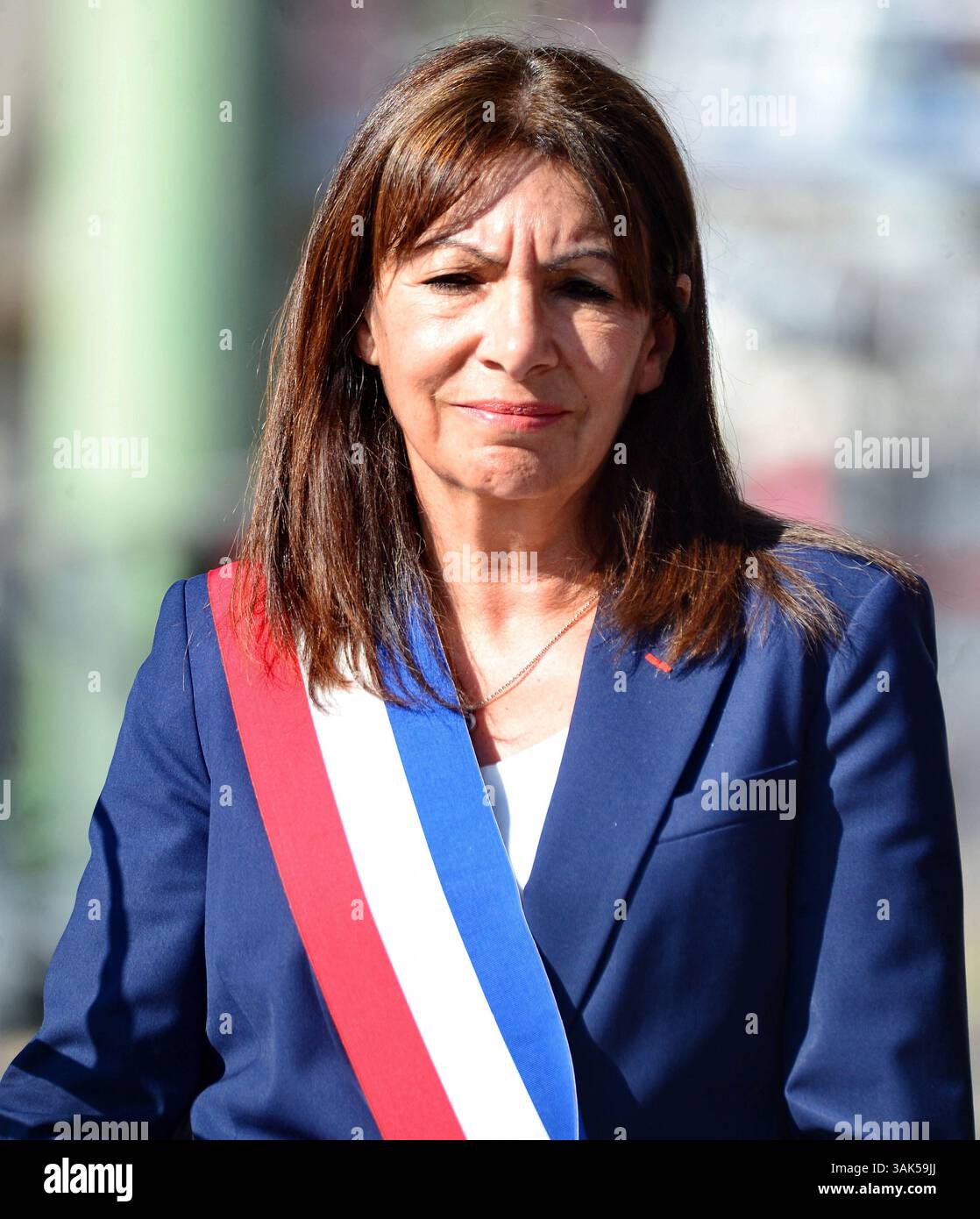 Paris, France. 11th Apr, 2025. Anne Hidalgo, mayor of Paris during ...