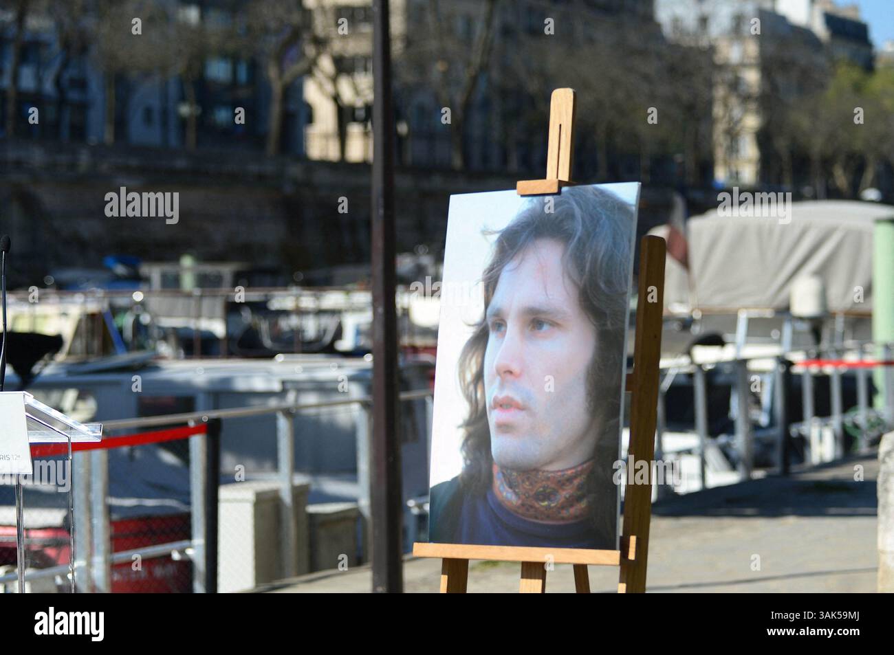 Inauguration of the Jim Morrison footbridge of the group the Doors by ...