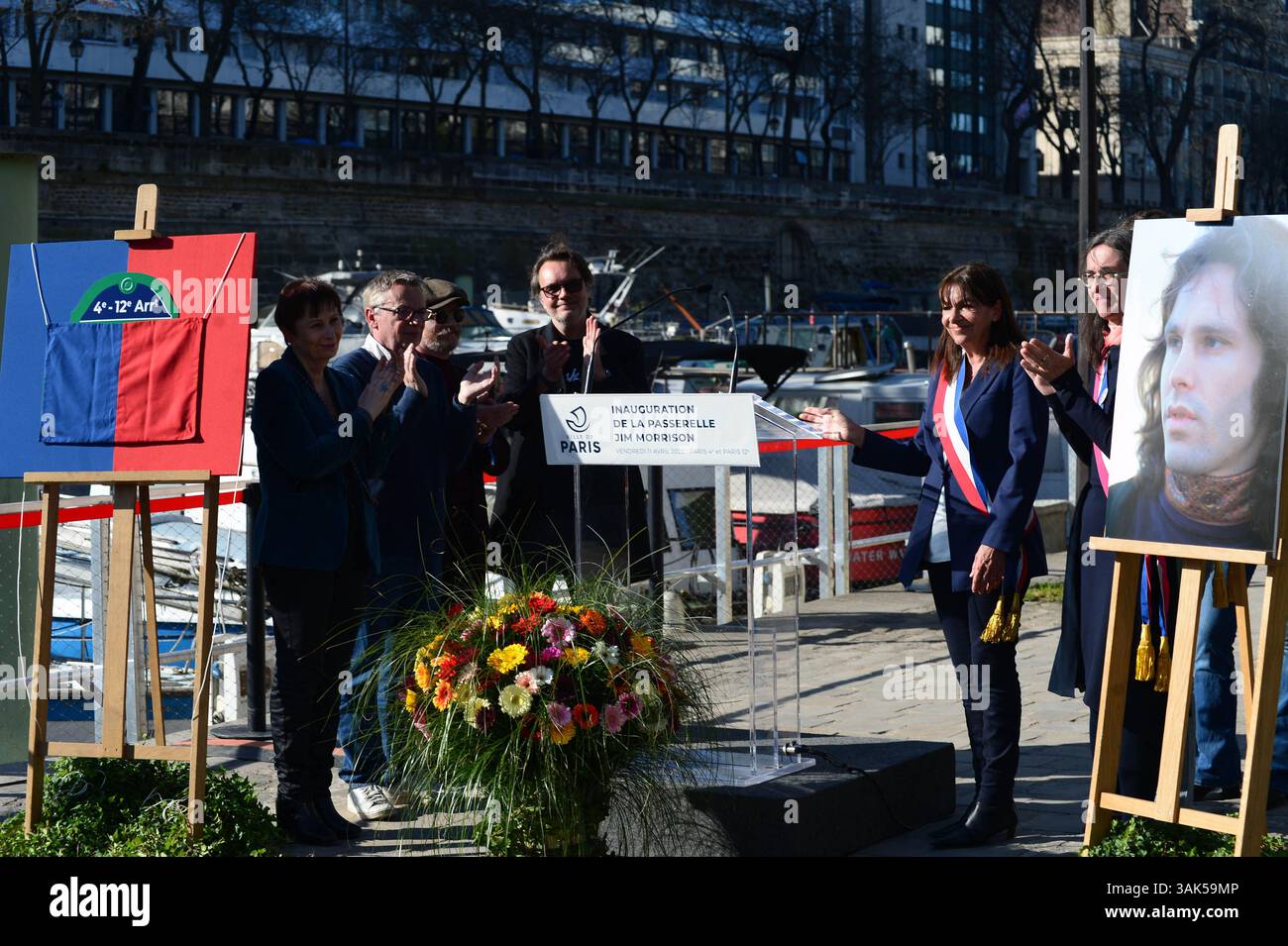 Paris, France. 11th Apr, 2025. Anne Hidalgo, mayor of Paris during a ...