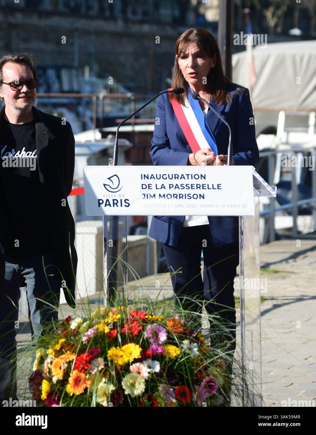 Paris, France. 11th Apr, 2025. Anne Hidalgo, mayor of Paris during ...