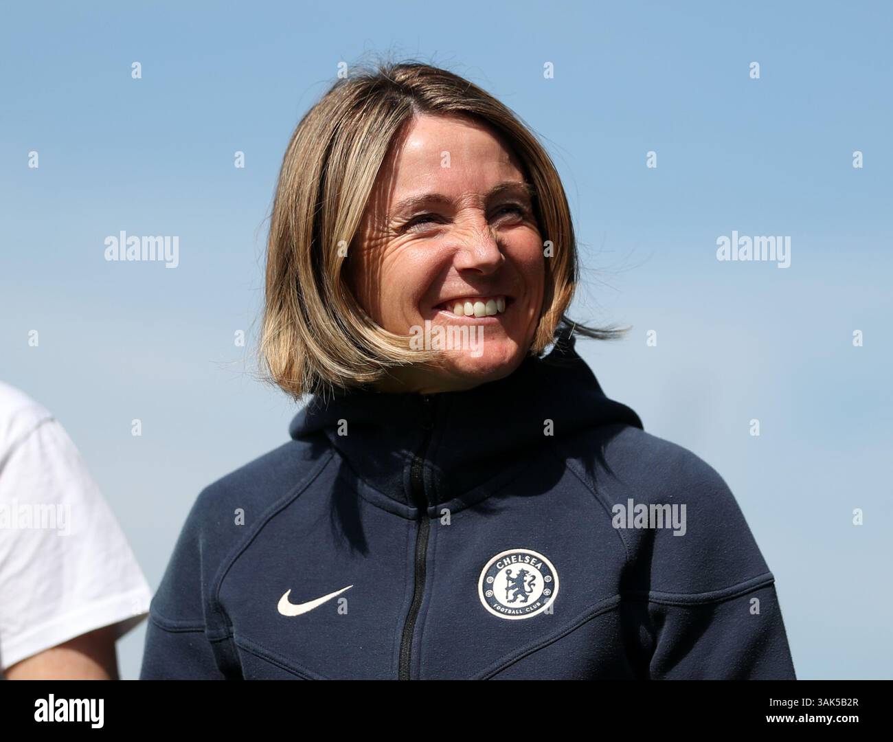 Chelsea manager Sonia Bompastor before the Adobe Women's FA Cup semi ...