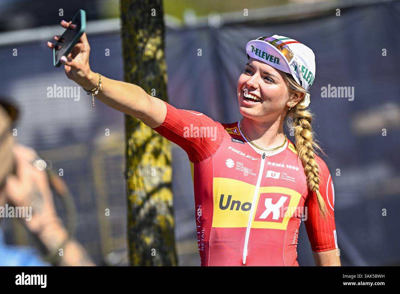 Danish Emilie Alberte Greve of Uno-X Mobility pictured before pictured ...