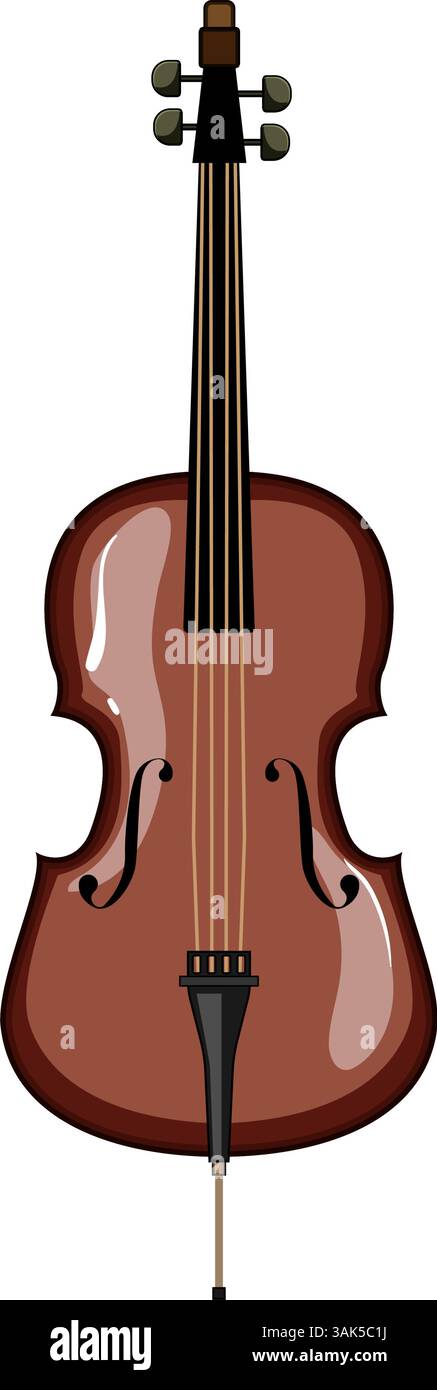 strings cello cartoon vector illustration Stock Vector Image & Art - Alamy