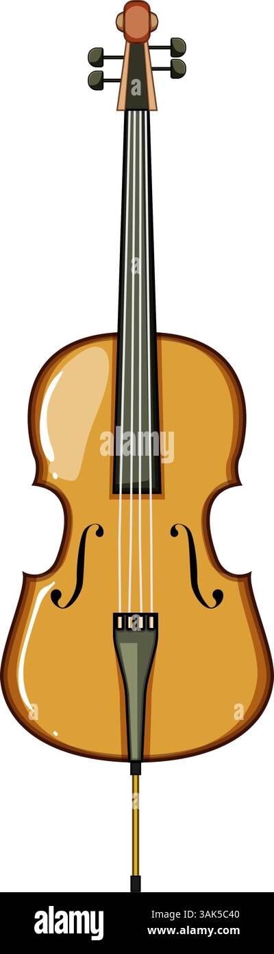 tailpiece cello cartoon vector illustration Stock Vector Image & Art ...