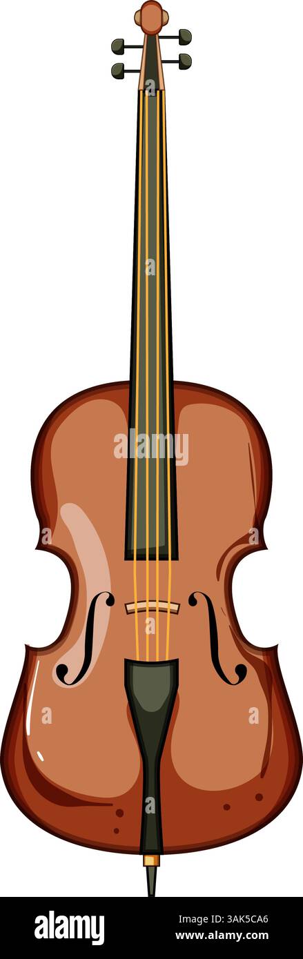 fingerboard cello cartoon vector illustration Stock Vector Image & Art ...