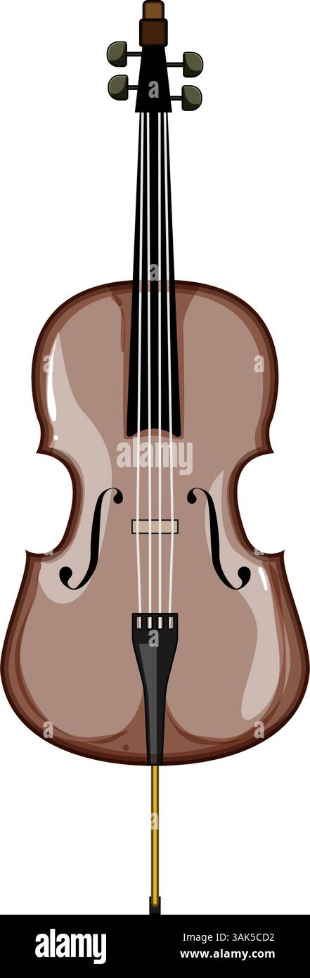 scroll cello cartoon vector illustration Stock Vector Image & Art - Alamy