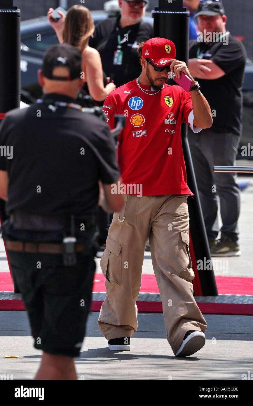 Sakhir, Bahrain. 12th Apr, 2025. Lewis Hamilton (GBR) Ferrari. 12.04. ...