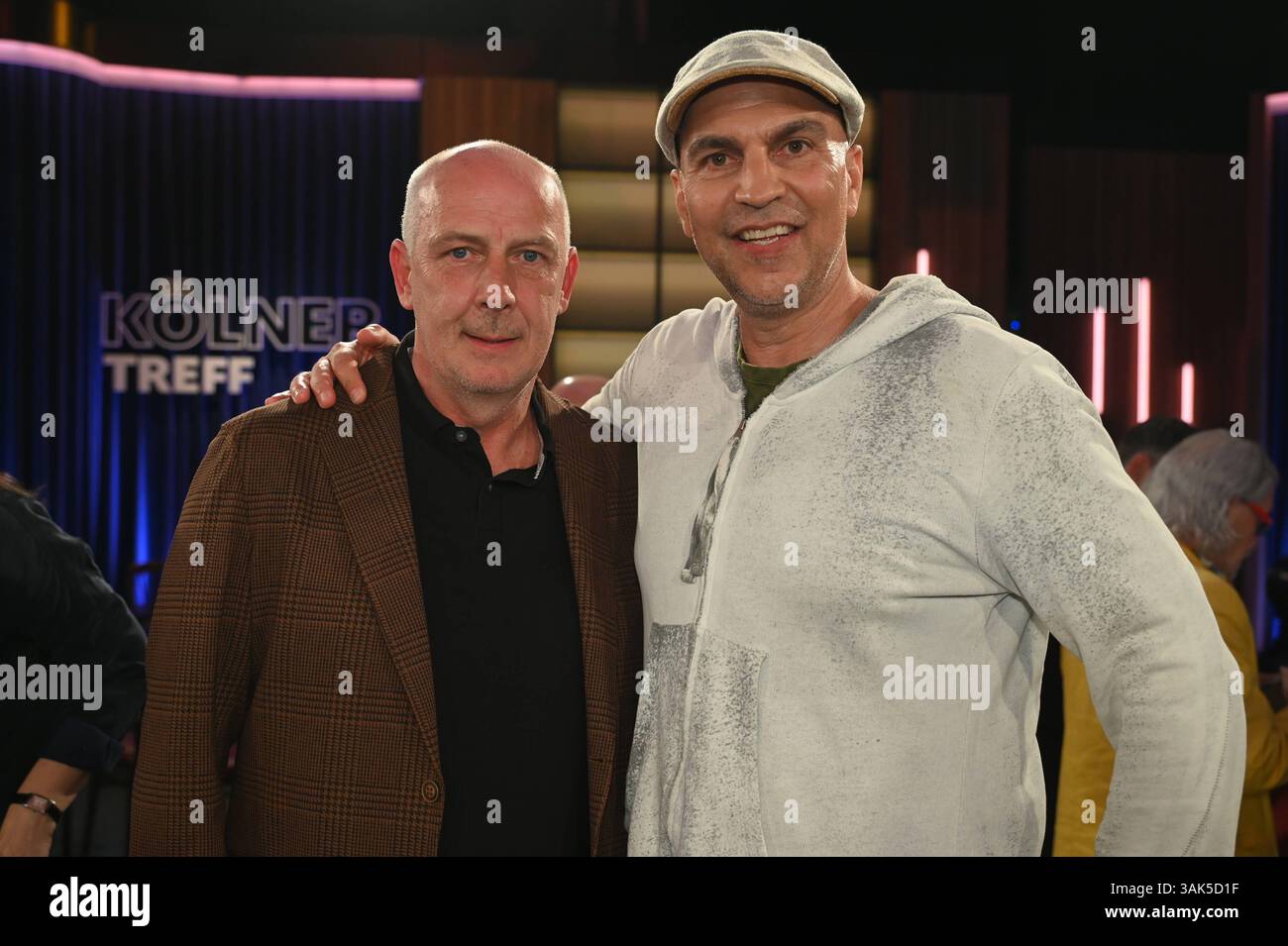 ehemalige Fussballprofis Mario Basler und Markus Babbel, l-r, zu Gast ...
