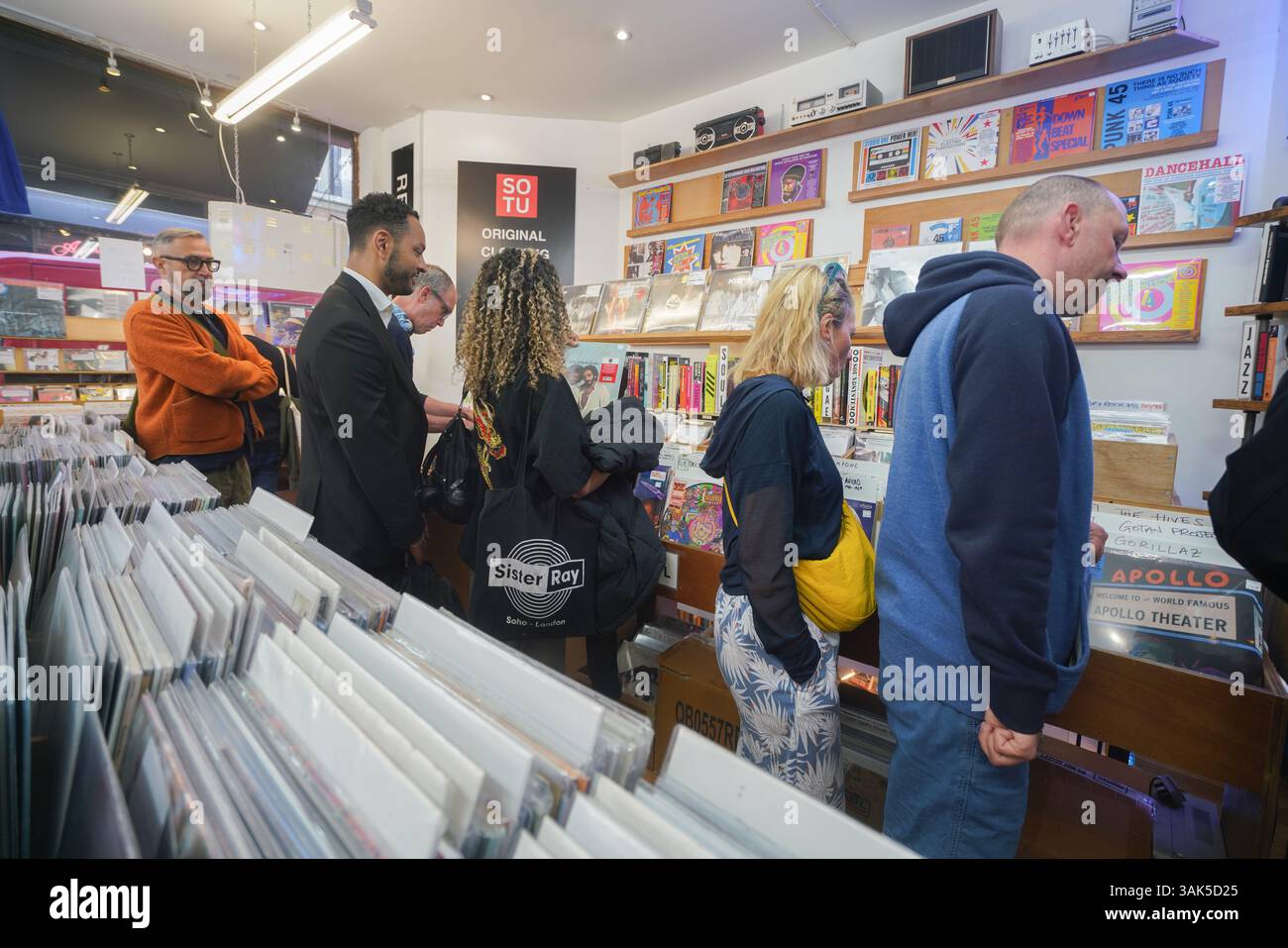 London UK 12 April 2025. Customers browse inside The Sounds of the ...