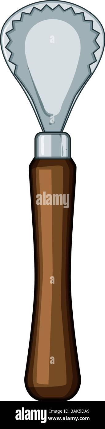 utensil coconut scraper tool cartoon vector illustration Stock Vector ...